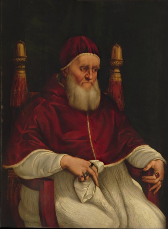 Portrait of Pope Julius II, Raffaello Sanzio (Raphael)